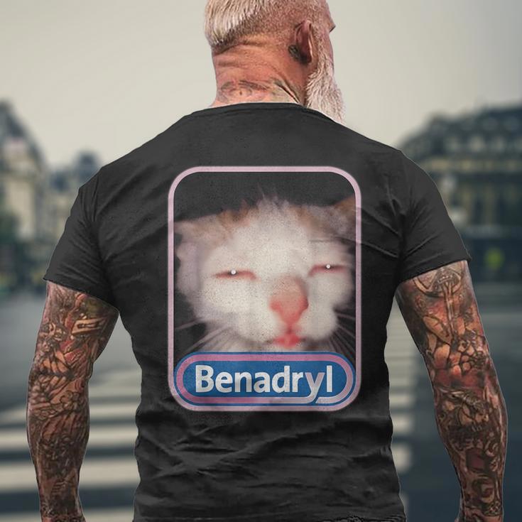 Benadryl Meme Cat Benny Cute & Men's T-shirt Back Print | Mazezy
