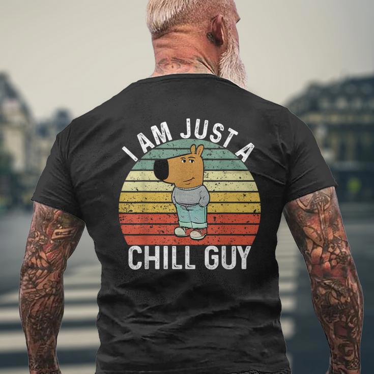 Chill Guy Meme Dog Cool Internet Statement Men's T-shirt Back Print ...