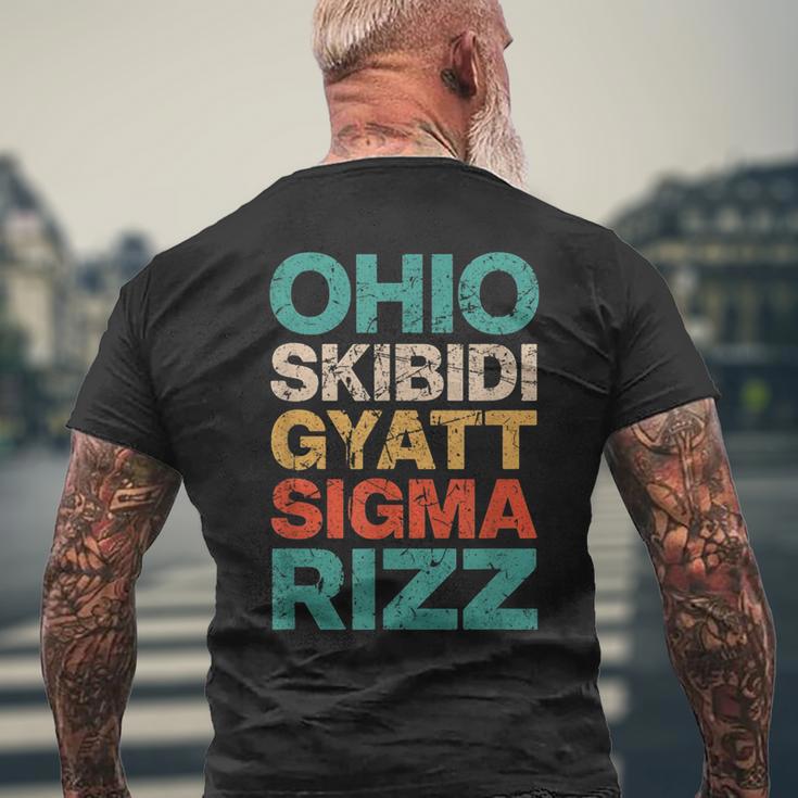Ohio Skibidi Gyatt Sigma Rizz Meme Vintage Birthday Men's T-shirt Back ...