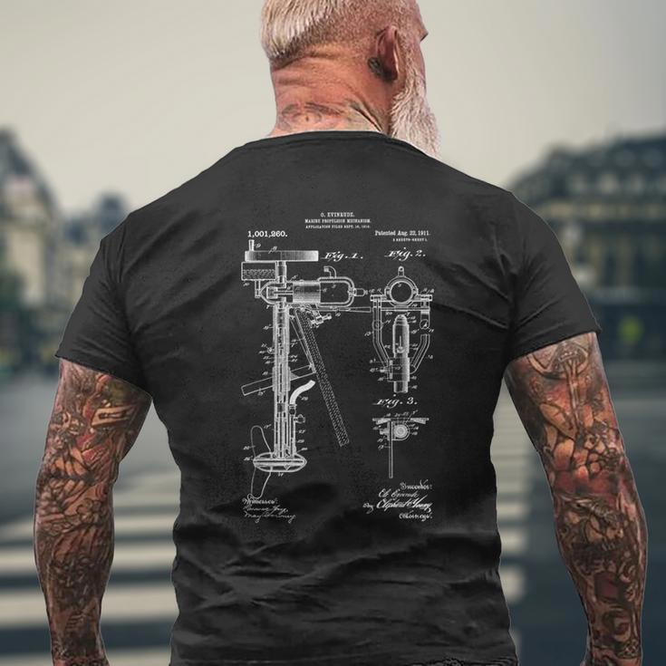 Vintage Patent Print 1911 Outboard Boat Motor Cool Blueprint Men's Back ...