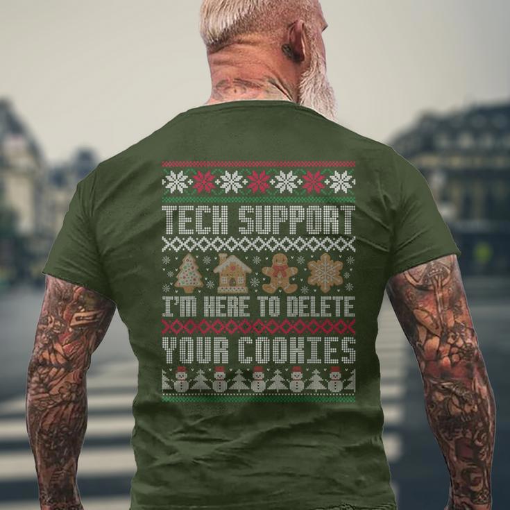 Christmas Tech Support Computer Programmer Men's T-shirt Back Print ...
