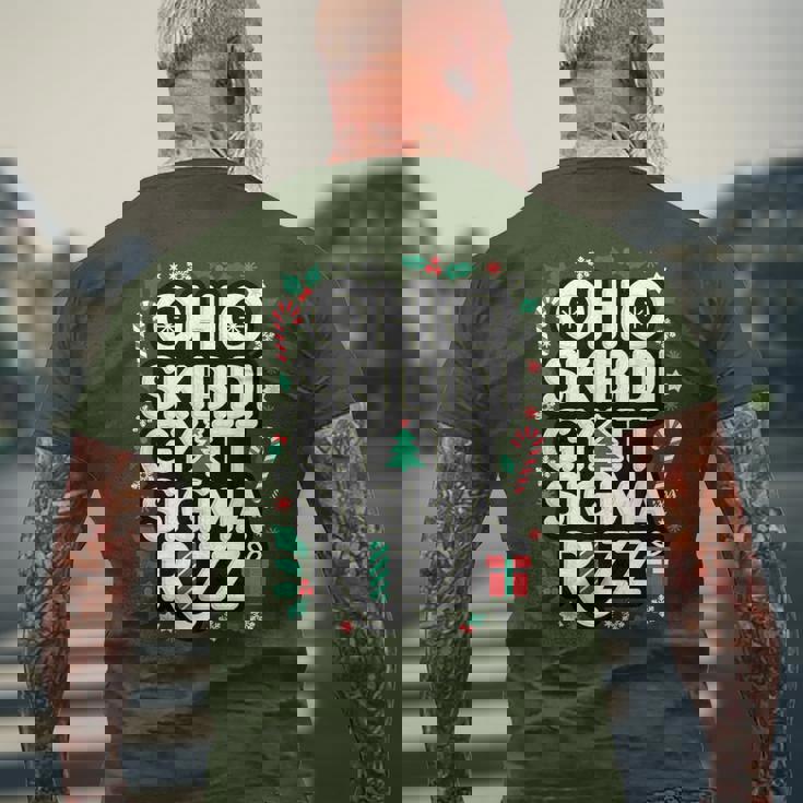 Ohio Skibidi Gyatt Sigma Rizz Gen Alpha Xmas Christmas Party Men's T-shirt Back Print - Seseable