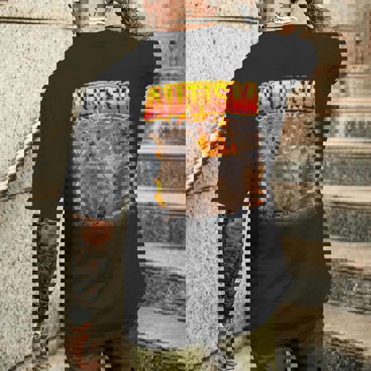 Autism Rock Hyrax Inappropriate Oddly Specific Meme Men's T-shirt Back ...