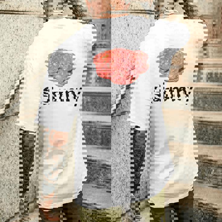 Slommy Salami Meme Gen Z Misspelled Weird Joke Silly Men's T-shirt Back ...