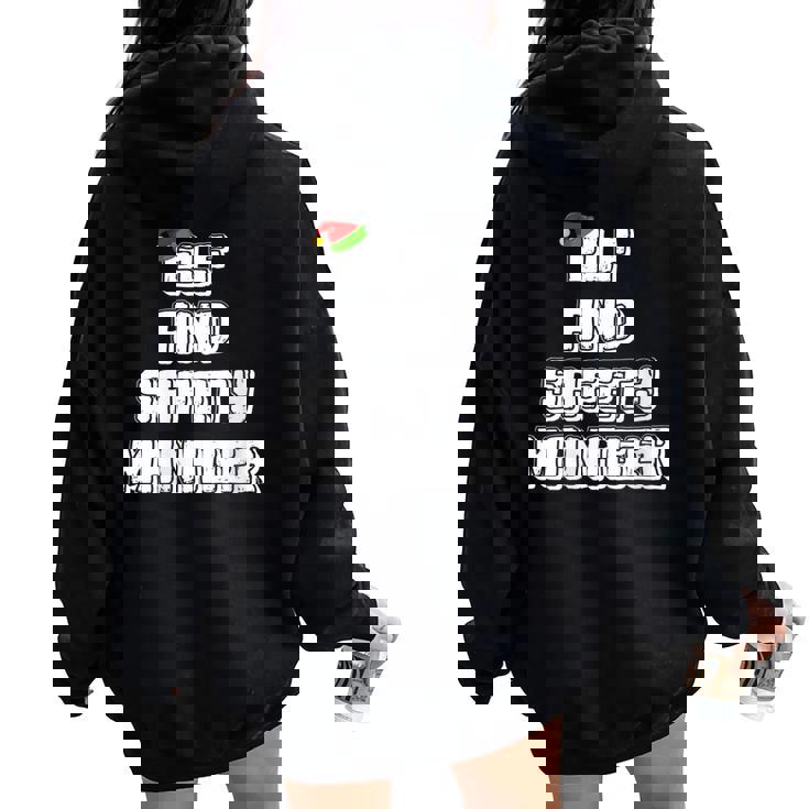 Elf And Safety Women Oversized Hoodie Back Print - Monsterry
