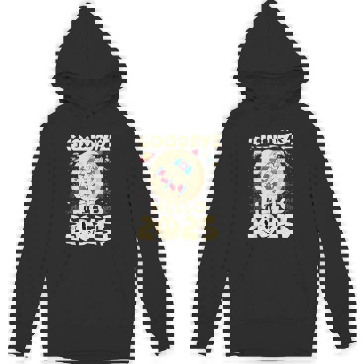 Family Pajamas Goodbye 2024 Hello 2025 Fly Happy New Year Unisex Hoodie ...