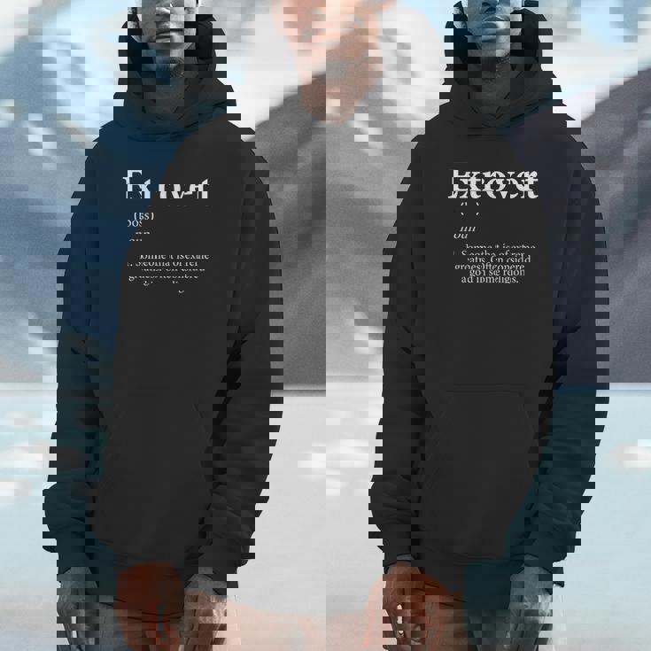 Extrovert Definition Anti Social Gamer Meme Extrovert Unisex Hoodie - Monsterry