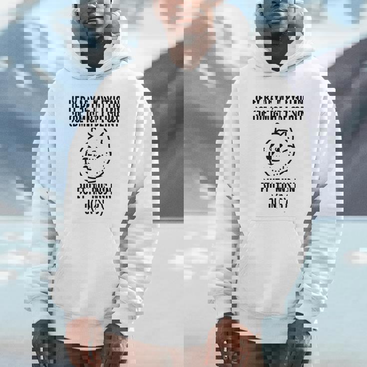 Python Programming Code Joke Meme Programmer Unisex Hoodie - Monsterry