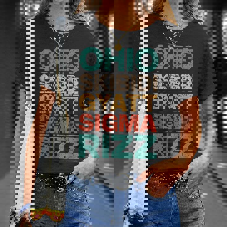 Ohio Skibidi Gyatt Sigma Rizz Meme Vintage Birthday T-Shirt - Seseable
