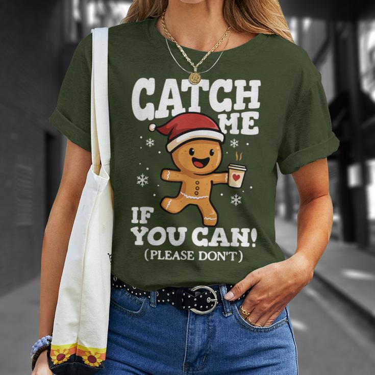 Catch Me If You Can Gingerbread Coffee Christmas Running T-Shirt ...
