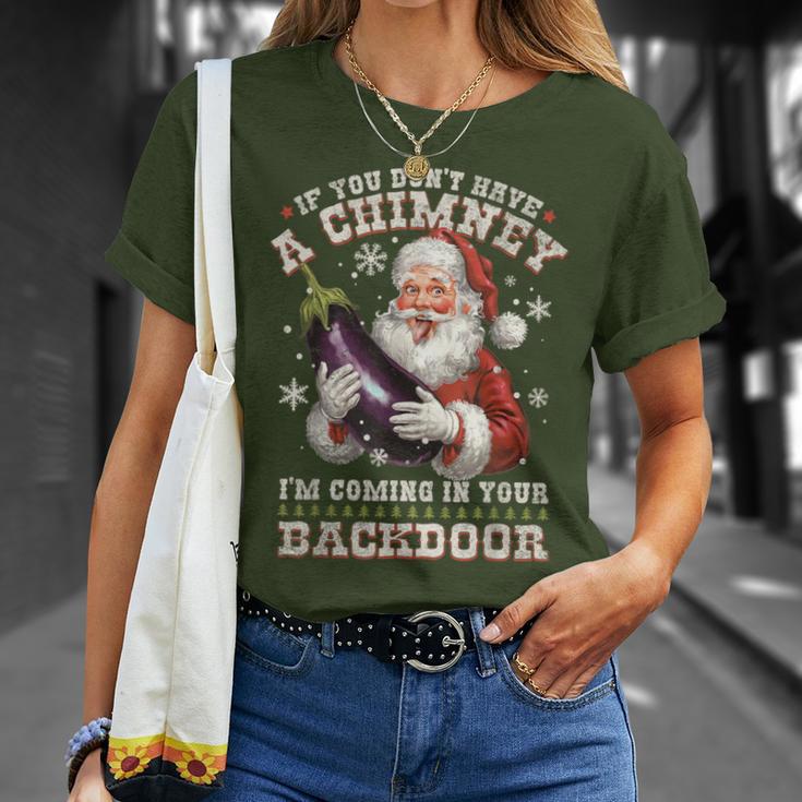 Inappropriate Santa Rude Christmas Sexual Innuendo T-Shirt | Mazezy