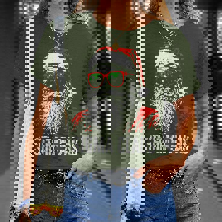 Sigma Claus Santa Christmas Rizz Male The Rizzler Meme T-Shirt - Thegiftio