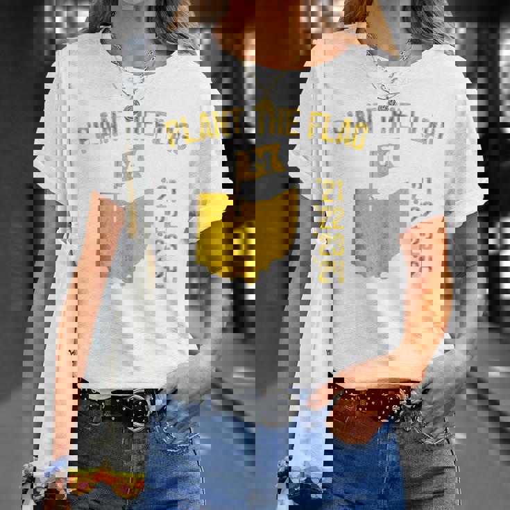 Michigan Map Plant The Flag '21 '22 '23 '24 T-Shirt | Mazezy