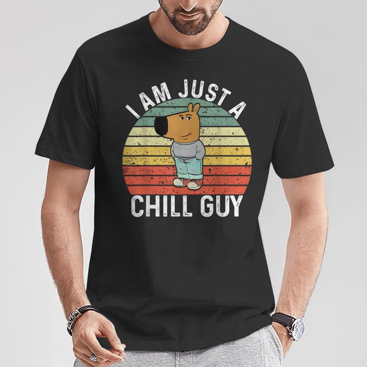 Chill Guy Meme Dog Cool Internet Statement T-Shirt | Mazezy