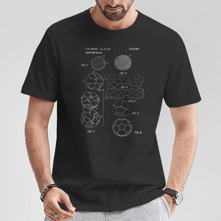 Soccer Ball Blueprint Patent Art Diagram Outline Sketch Plan T-Shirt ...