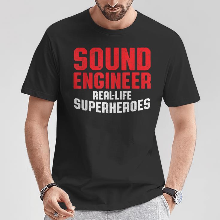 Studio Audio Engineer Real Life Sound Guy Tech T-Shirt - Monsterry