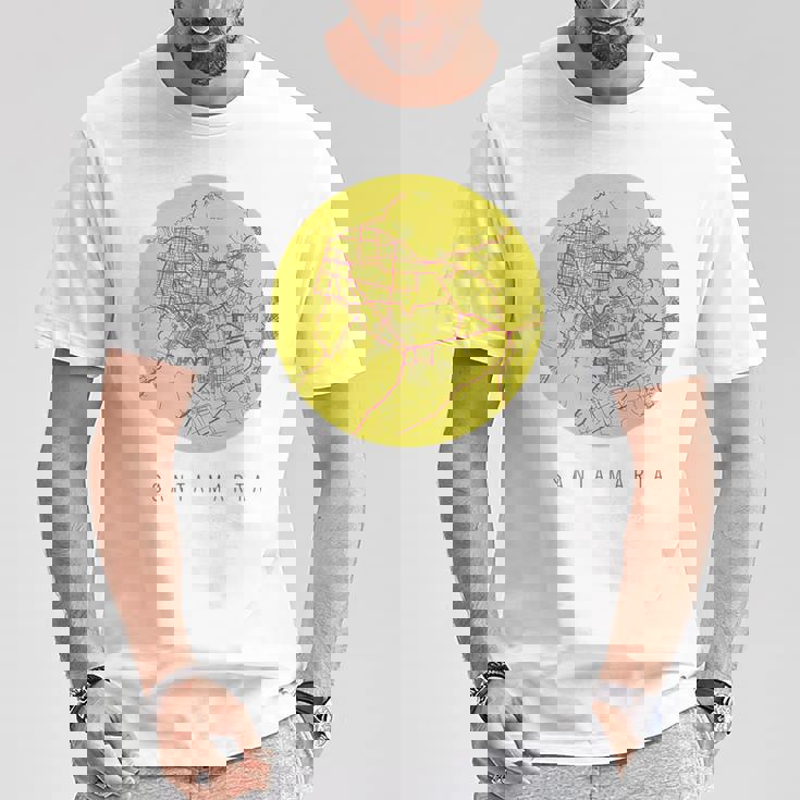 Santa Marta Colombia Circular Street Urban City Map Art Acid T-Shirt ...