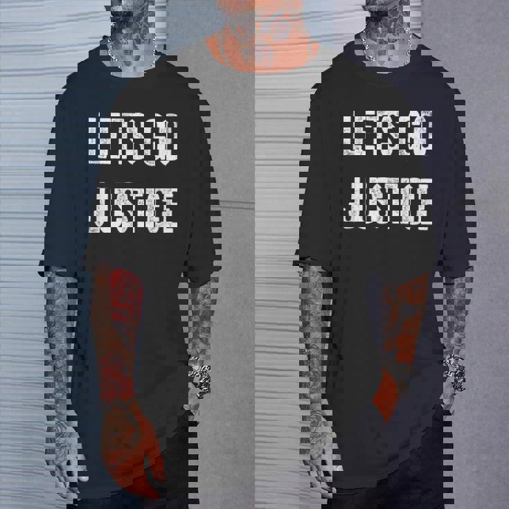 Lets Go Justice Support Justice Parents Sibling Fans T-Shirt - Monsterry