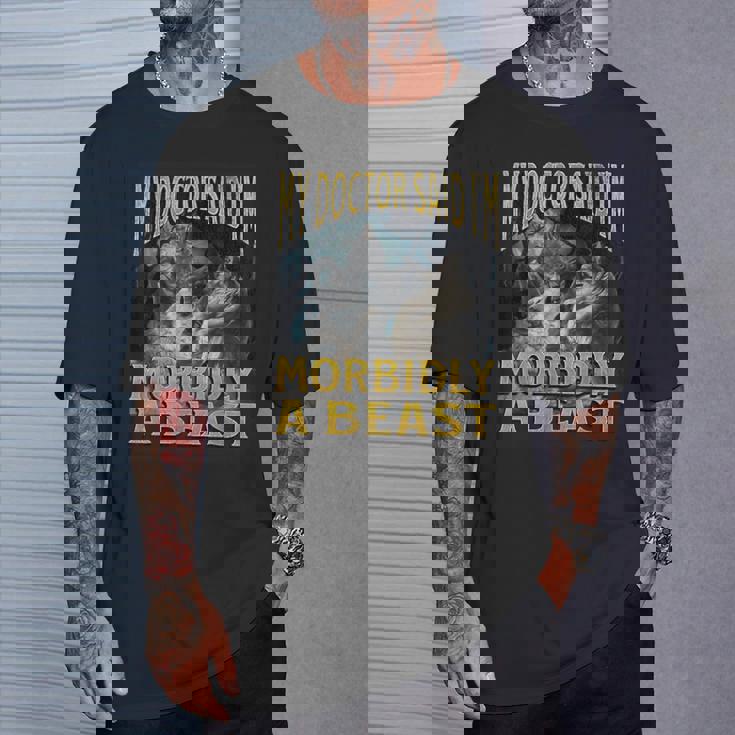 Morbidly A Beast Cringe Alpha Werewolf Wolf Meme T-Shirt - Thegiftio UK