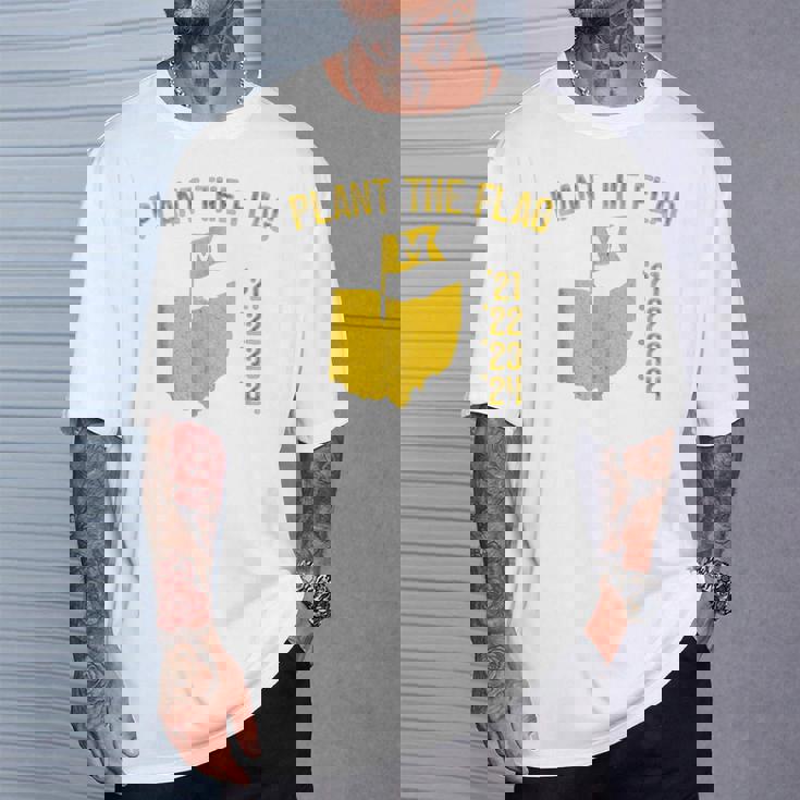 Michigan Map Plant The Flag '21 '22 '23 '24 T-Shirt | Mazezy