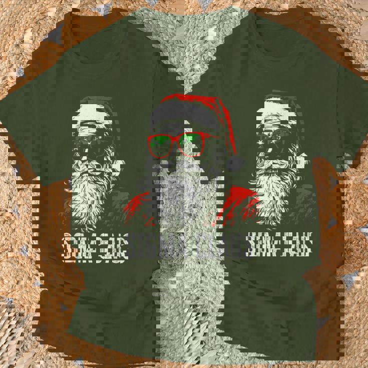 Sigma Claus Santa Christmas Rizz Male The Rizzler Meme T-Shirt - Thegiftio